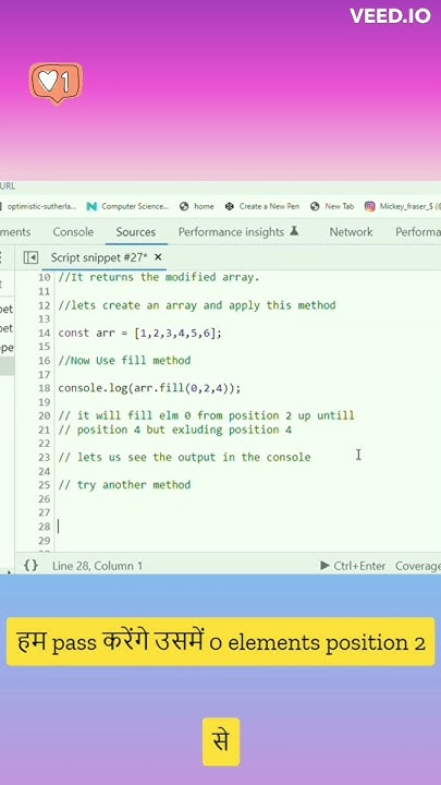How to use Fill method in javascript | Built in methods.🤨🤔 - YouTube
