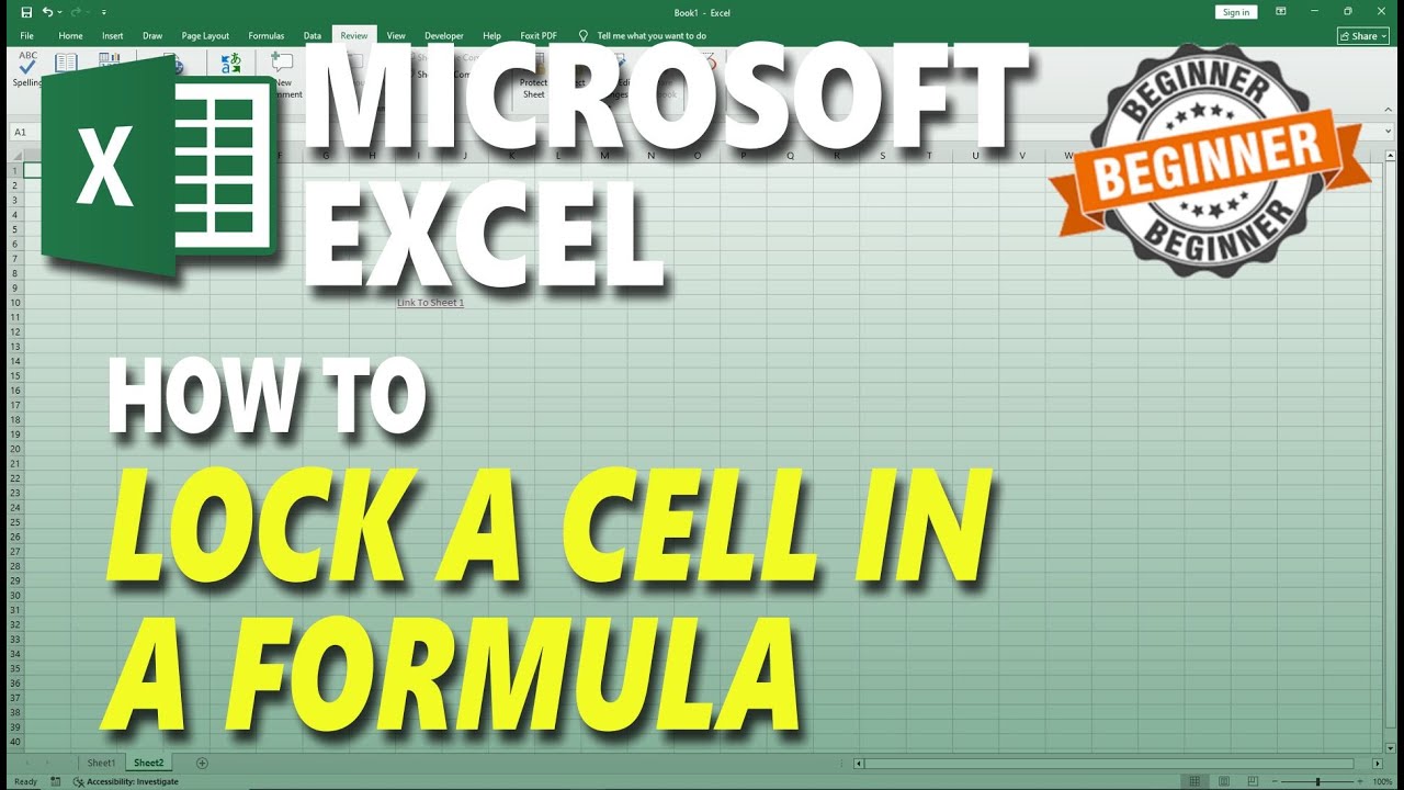Microsoft Excel How To Lock A Cell In A Formula - YouTube