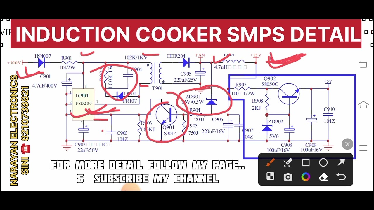INDUCTION COOKER | POWER SUPPLY | #indictioncooker #repair # ...