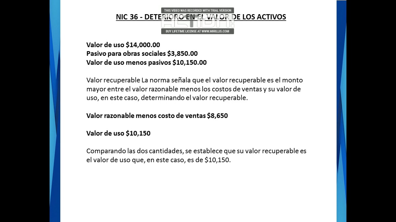 NIC 36 Deterioro en el valor de los Activos El Auditor SV - YouTube