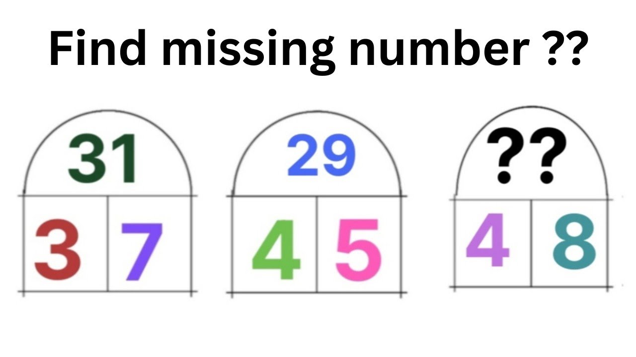find missing number math puzzle #mathquestion#mathquiz - YouTube