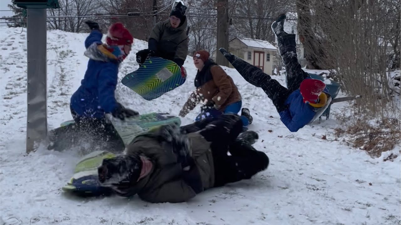 Best sledding video ever part 4 (the first snow) ️ - YouTube
