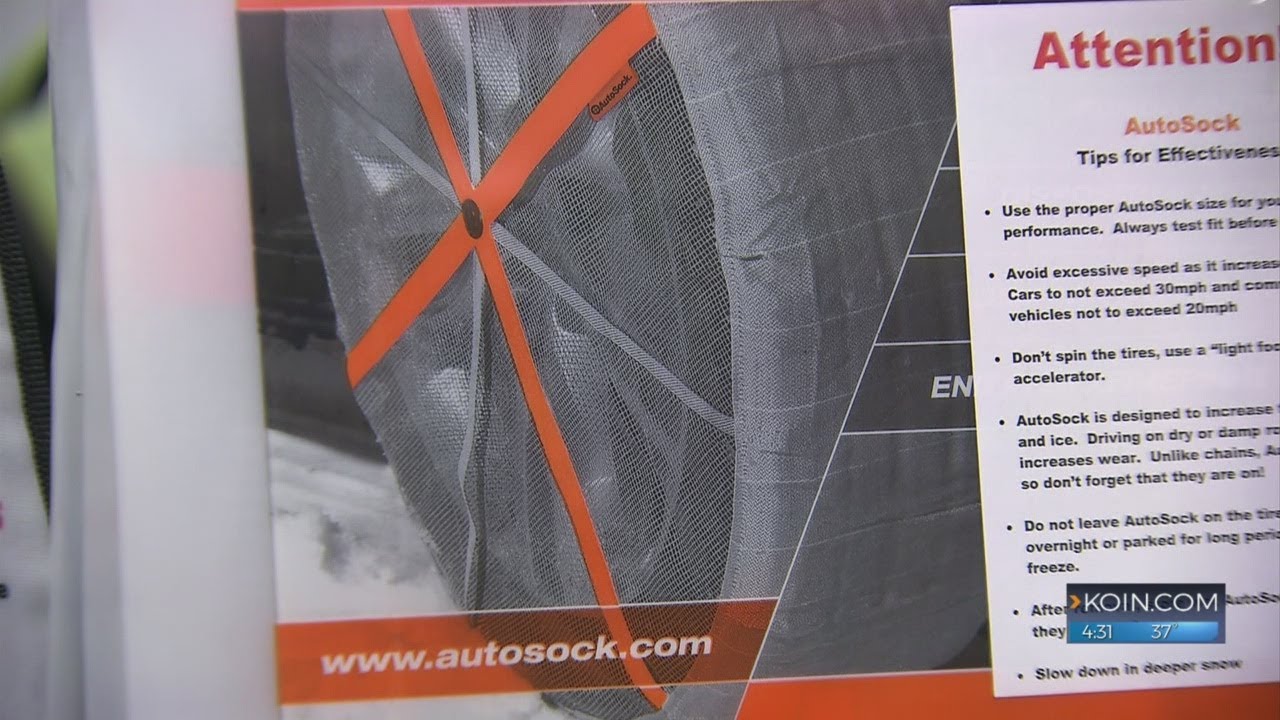 AutoSocks are a thinner alternative to tire chains - YouTube