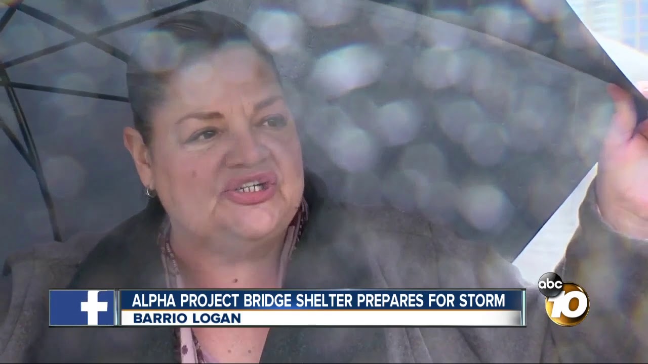 Alpha project bridge shelter prepares for storm - YouTube