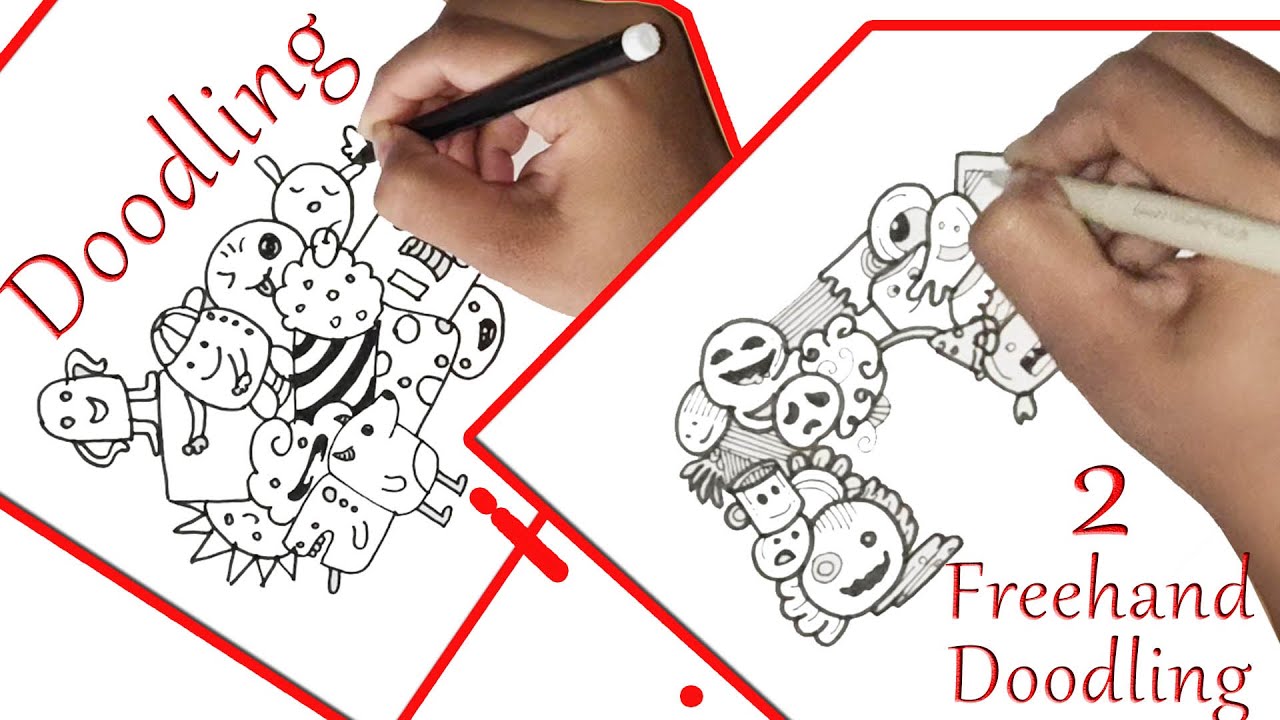 Doodling | Free hand doodling | - YouTube