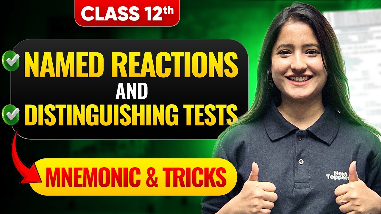 All Named Reactions & Distinguishing Tests in Class 12 Organic ...