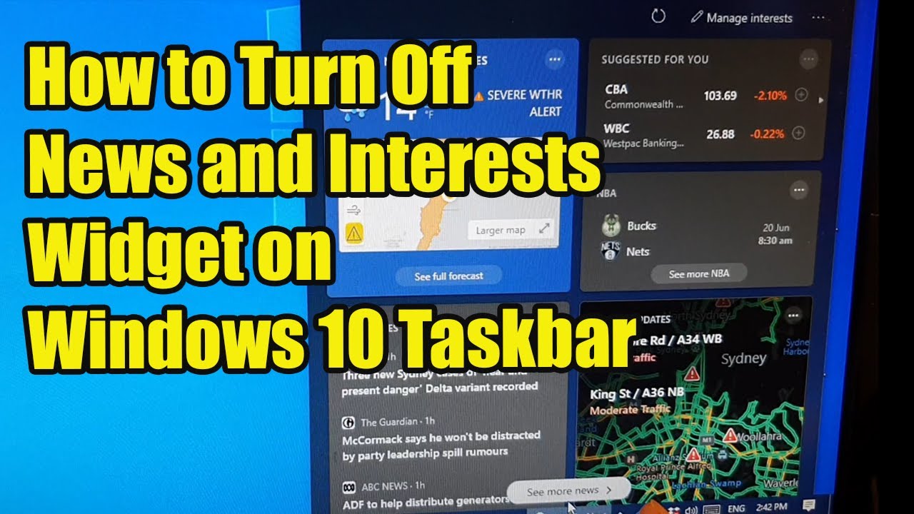Windows 10: How to Easily Turn Off News and Interests Widget On Taskbar ...