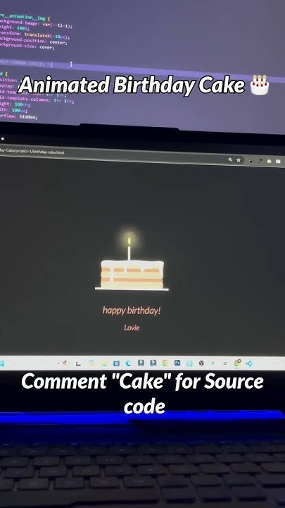 Animated Birthday Cake 🎂 using Css - YouTube