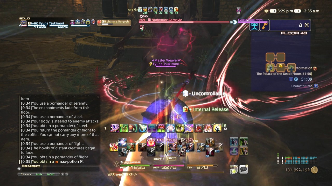 FFXIV: Heavensward Gameplay - 128 - Warrior - The Palace of the Dead ...