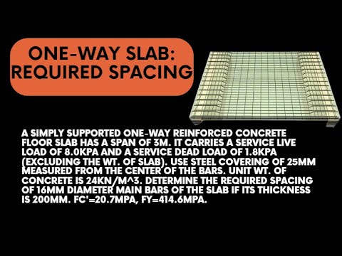 One way-Slab: Required Spacing - YouTube