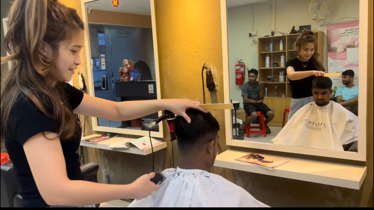 চাইনিজ মেয়েরা কিভাবে চুল কাঁটে দেখুন । See how Chinese girls cut their ...