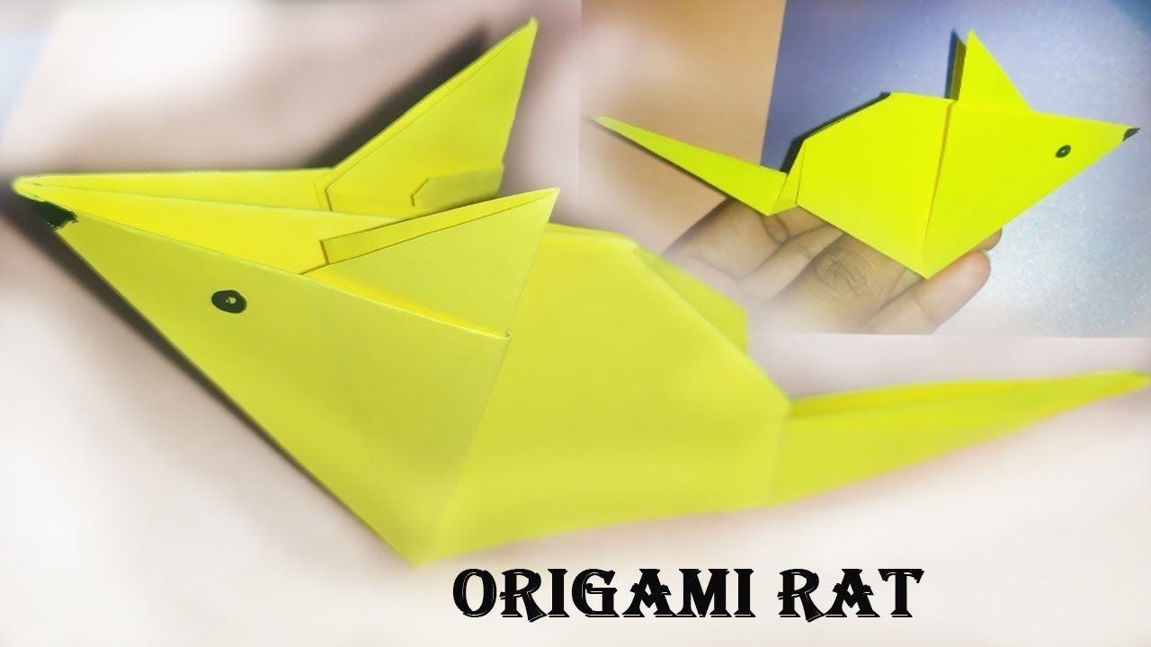 How to make paper Origami Rat - Easy Tutorial. - YouTube