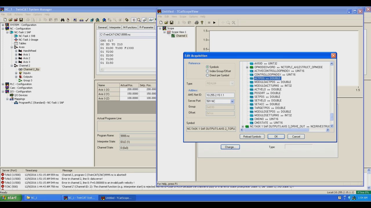 TwinCAT NCI Simple Configuration - YouTube
