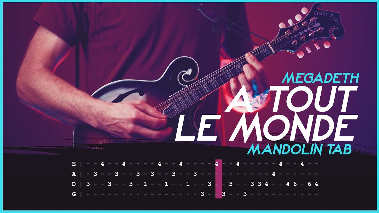 Megadeth - A Tout Le Monde Intro (Mandolin Tab) by Mando Lorian - YouTube