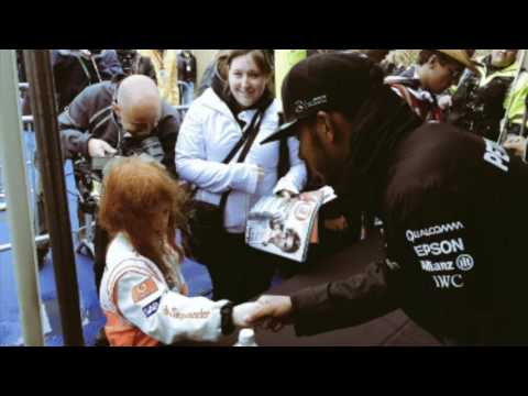 Lily Meets Lewis Hamilton Canadian F1 Grand Prix Montreal Canada Formula One