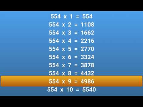 Multiplication Table 551 to 560 - YouTube