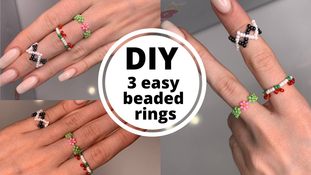 3 Lazy Ring Tutorial - EASY DIY rings anyone can make in seconds! 💍 ...