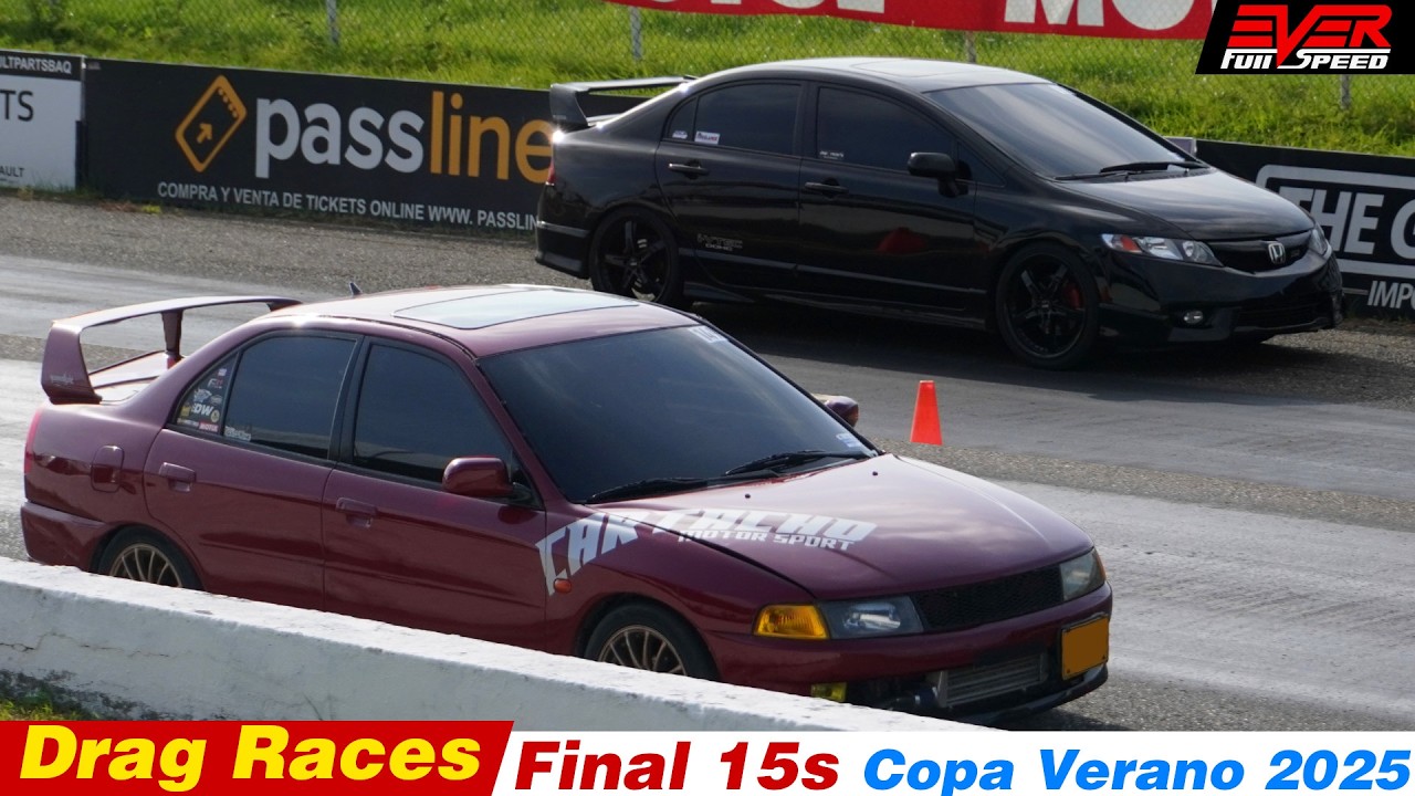 DRAG RACES: Lancer 🆚 Civic 🆚 VW Golf VR6 🆚 VW Jetta GLI 🔥 15s Copa ...