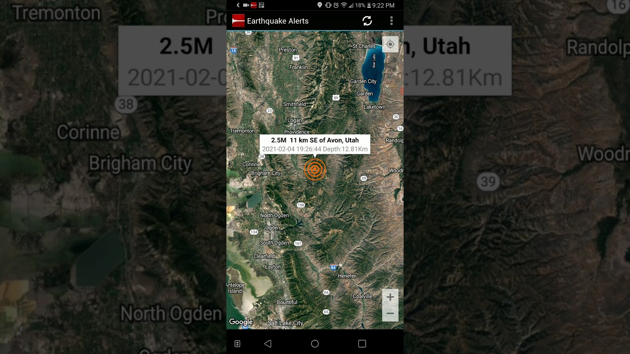 2.5 Earthquake Avon, Utah 2-4-21 - YouTube