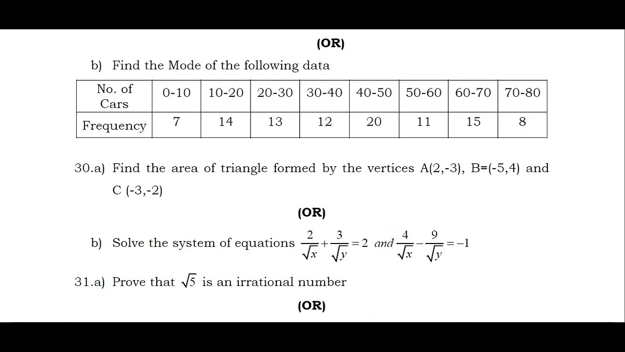 Ap 10th Class supplementary Model paper 2022 |10th mathematics ...