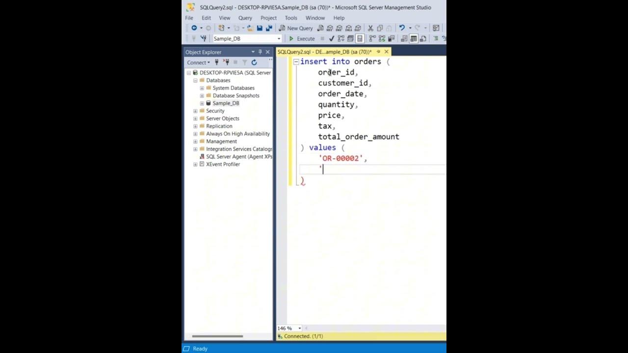 Sqlscript Insert Values Into Table Sqlforbeginners Sqldatabase Dataanalytics Youtube