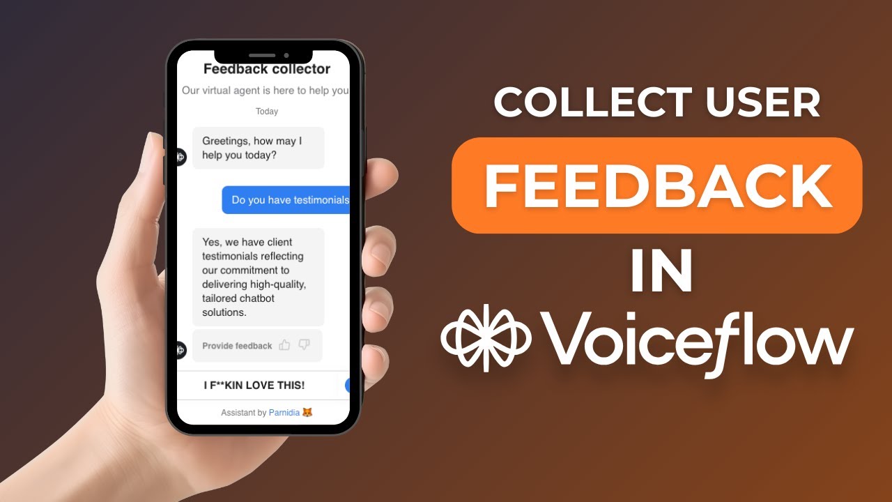 How to collect user feedback inside VoiceFlow Chatbot - YouTube