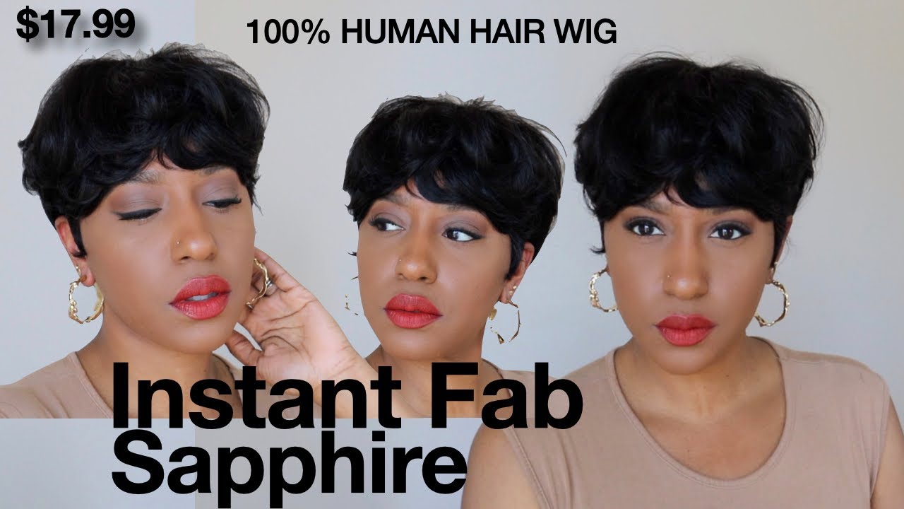 Instant Fab 100% Human Hair Wig Sapphire Review| SAMS BEAUTY - YouTube