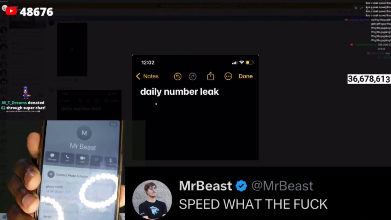 iShowSpeed Leaks MrBeast Number On Live 💀 - YouTube