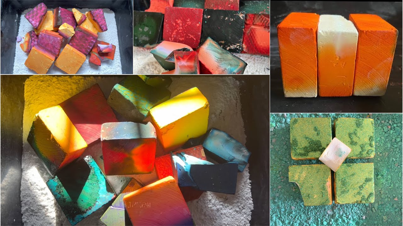 Dyed Gym Chalk Crush | By @Melt With Asmr | ASMR | Edit | Oddly ...