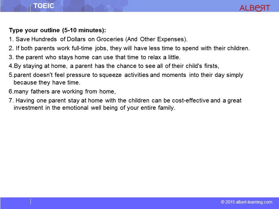TOEIC Essay Writing 3 - YouTube