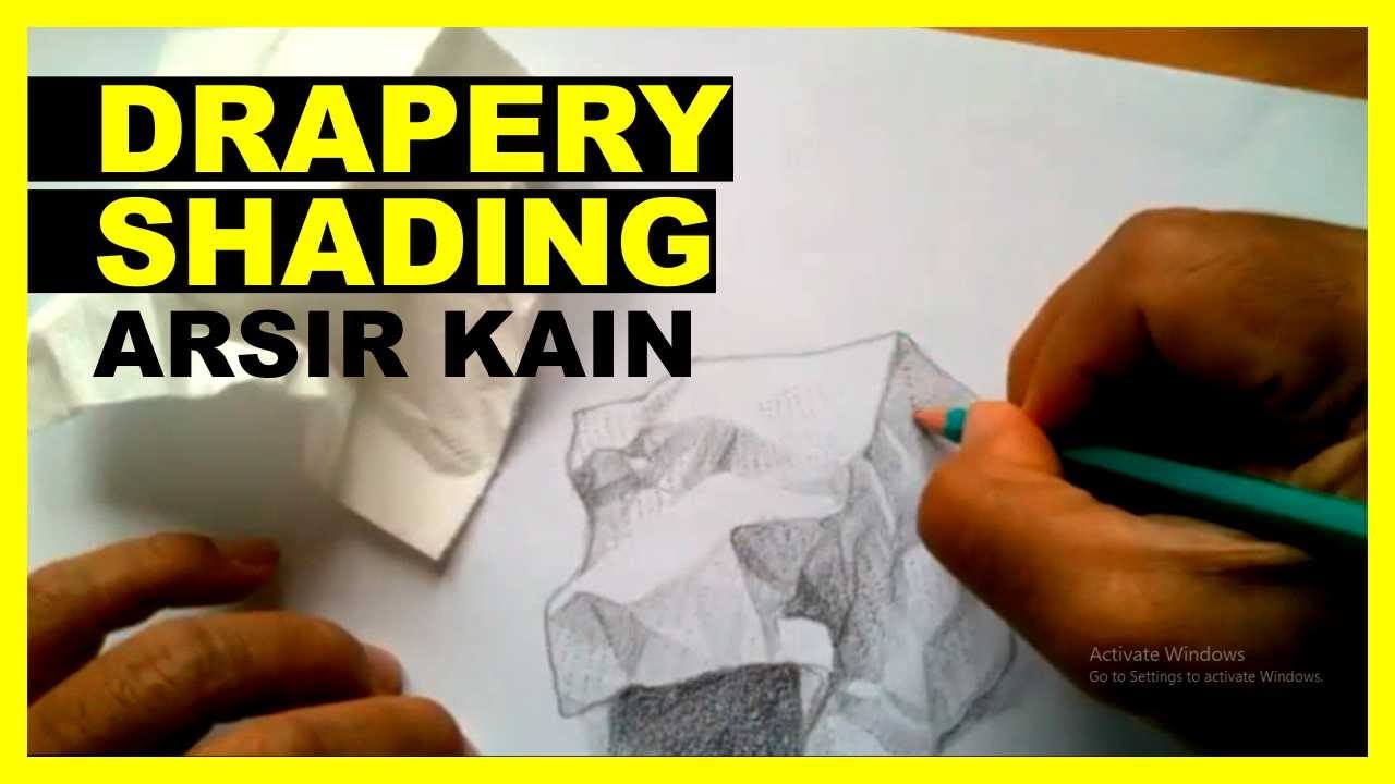 How to Draw Drapery using Pencil / Tutorial Melatih Arsir Pensil dengan ...