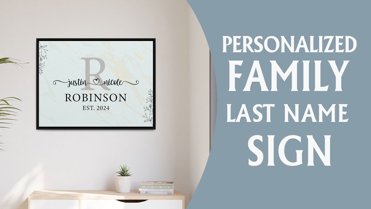 Personalized Family Last Name Sign with Established Date, Custom ...