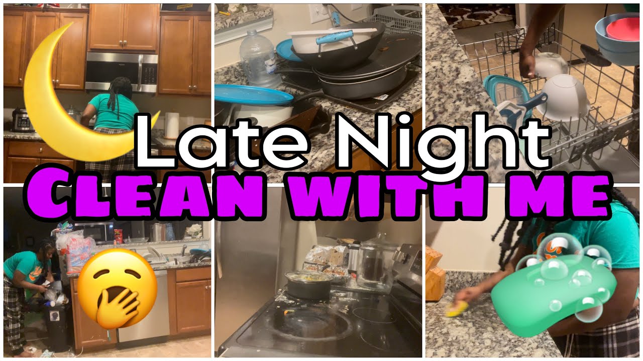 LATE NIGHT CLEAN WITH ME 🧼🧽 TRYING TO DO AND BE BETTER!! #cleaning # ...