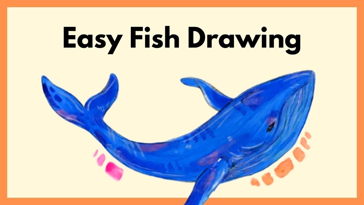 Fish drawing easy with colour | Simple Fish drawing | Machhli ki ...