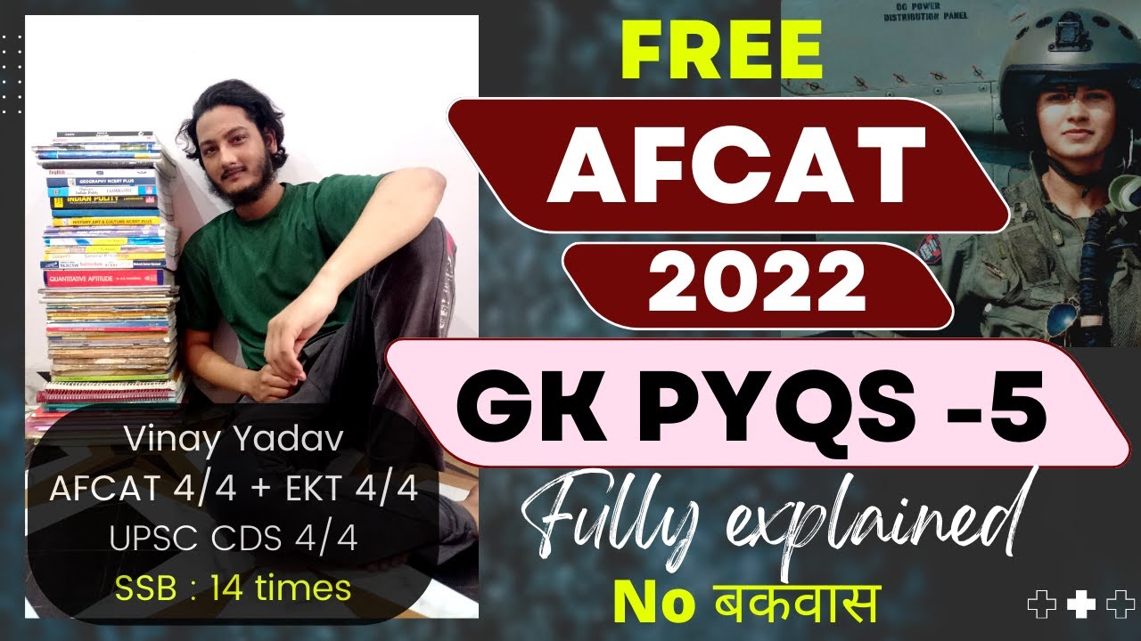 AFCAT GK PYQ -5 Previous year questions with explanation for #AFCAT ...