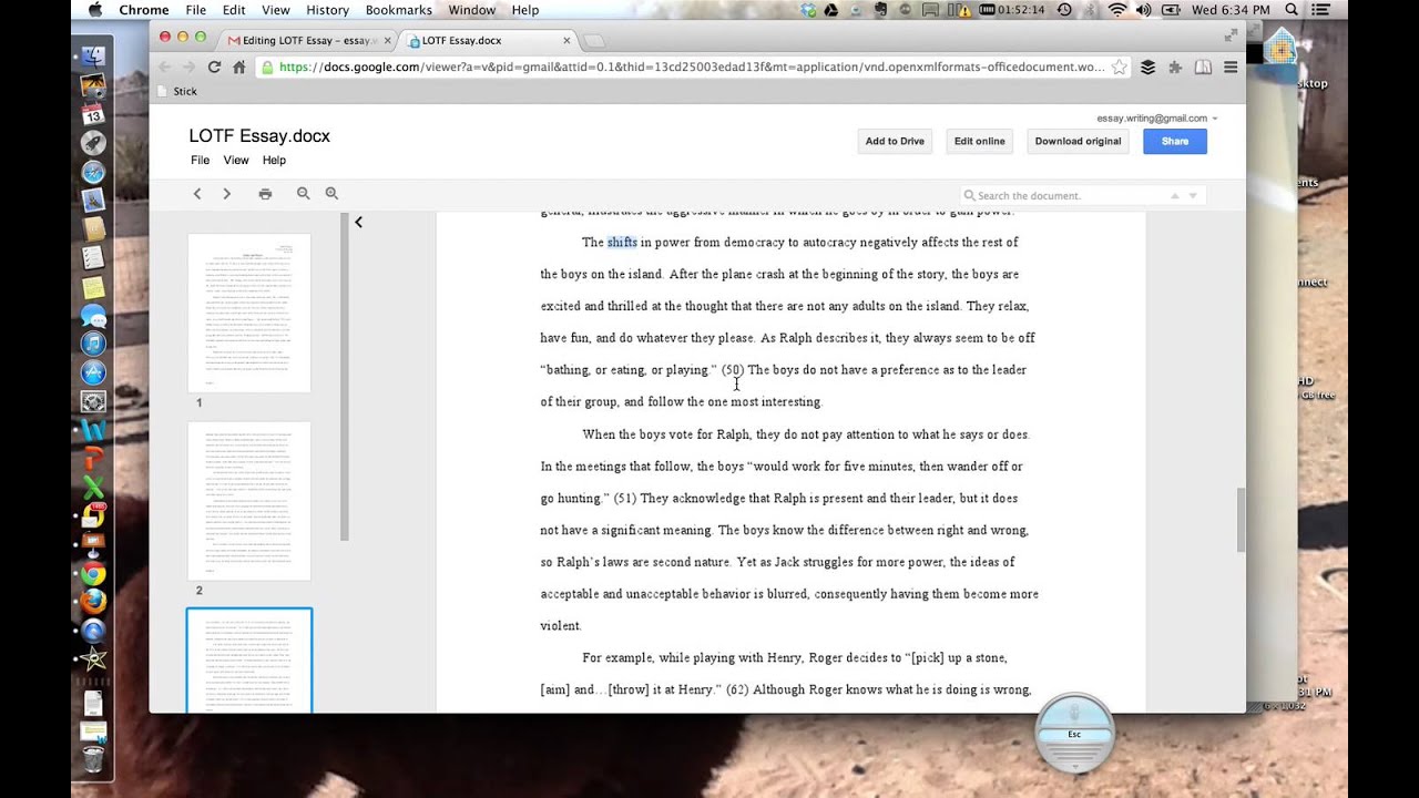 Lord of flies response - YouTube