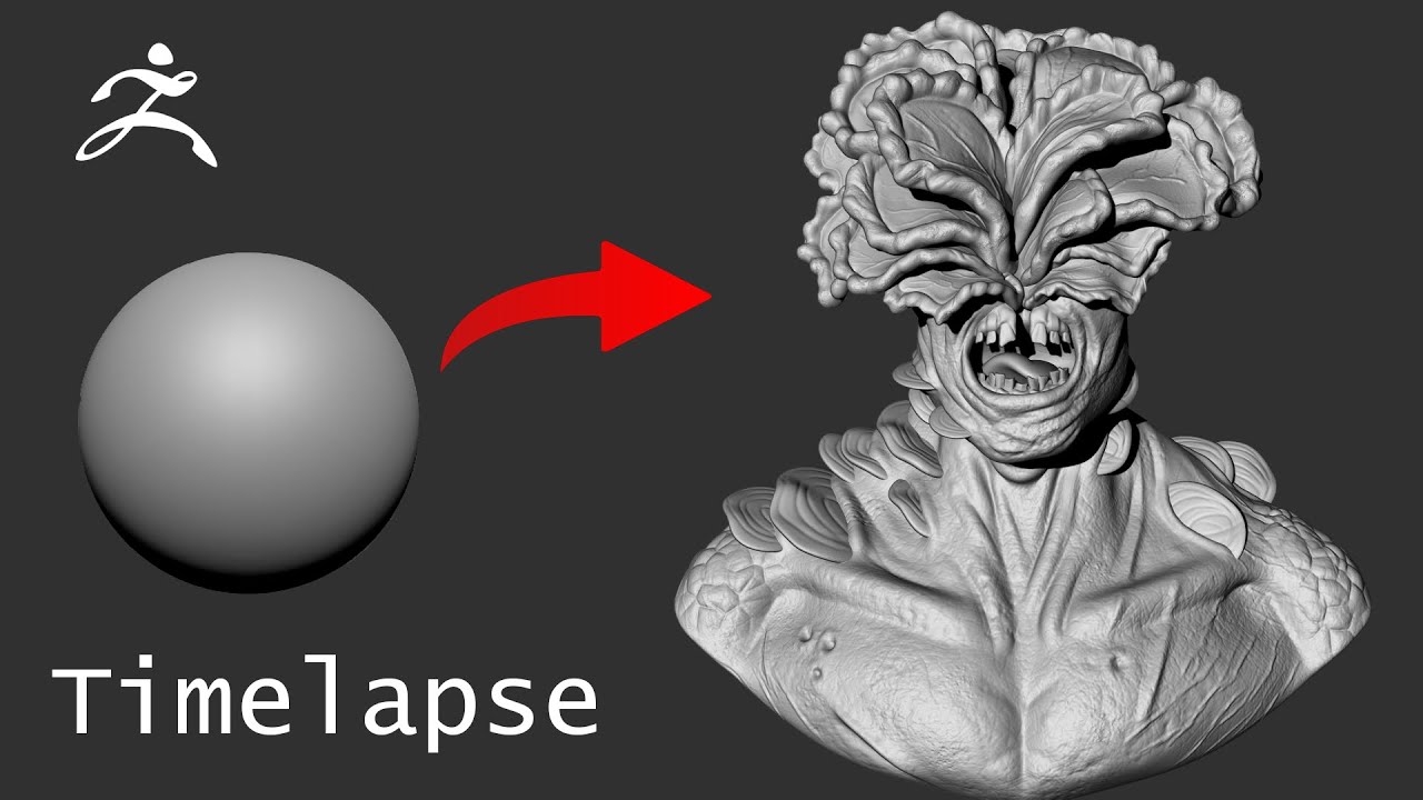 Zbrush | Last of us | Clicker | Zombie | Timelapse - YouTube