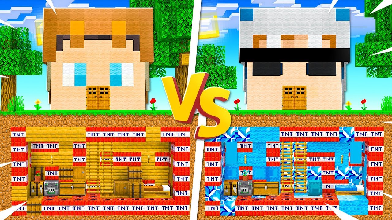 MOOSECRAFT vs SHARK EXPLODING TNT HOUSE BATTLE in MINECRAFT! - YouTube