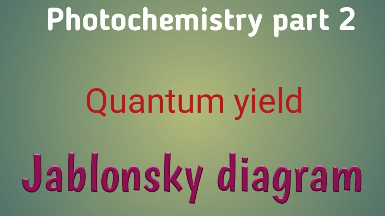 Photochemistry 2. Jablonsky diagram - YouTube
