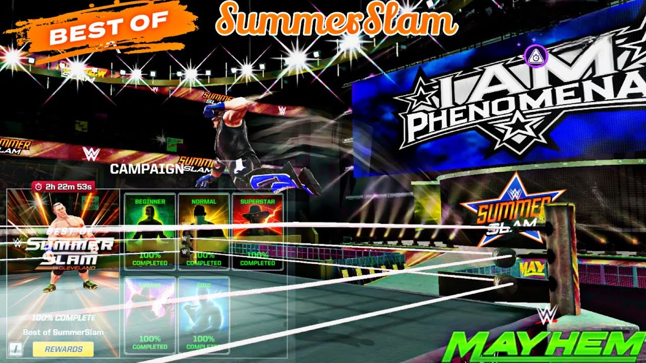 CAMPAIGN BEST OF SUMMERSLAM fully COMPLETE WWE MAYHEM - YouTube