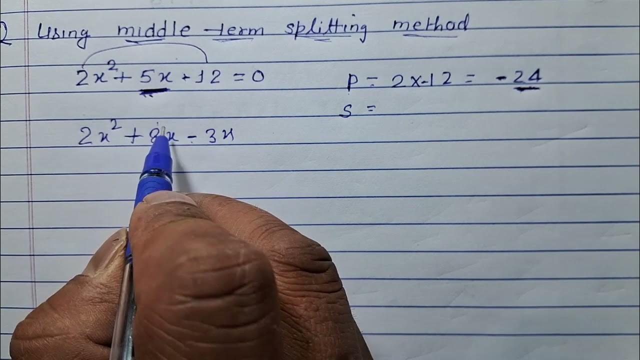 Using middle term splitting method - YouTube