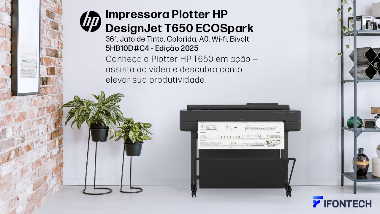 Plotter HP DesignJet T650: Compacto, Rápido e Ideal para Arquitetura e ...