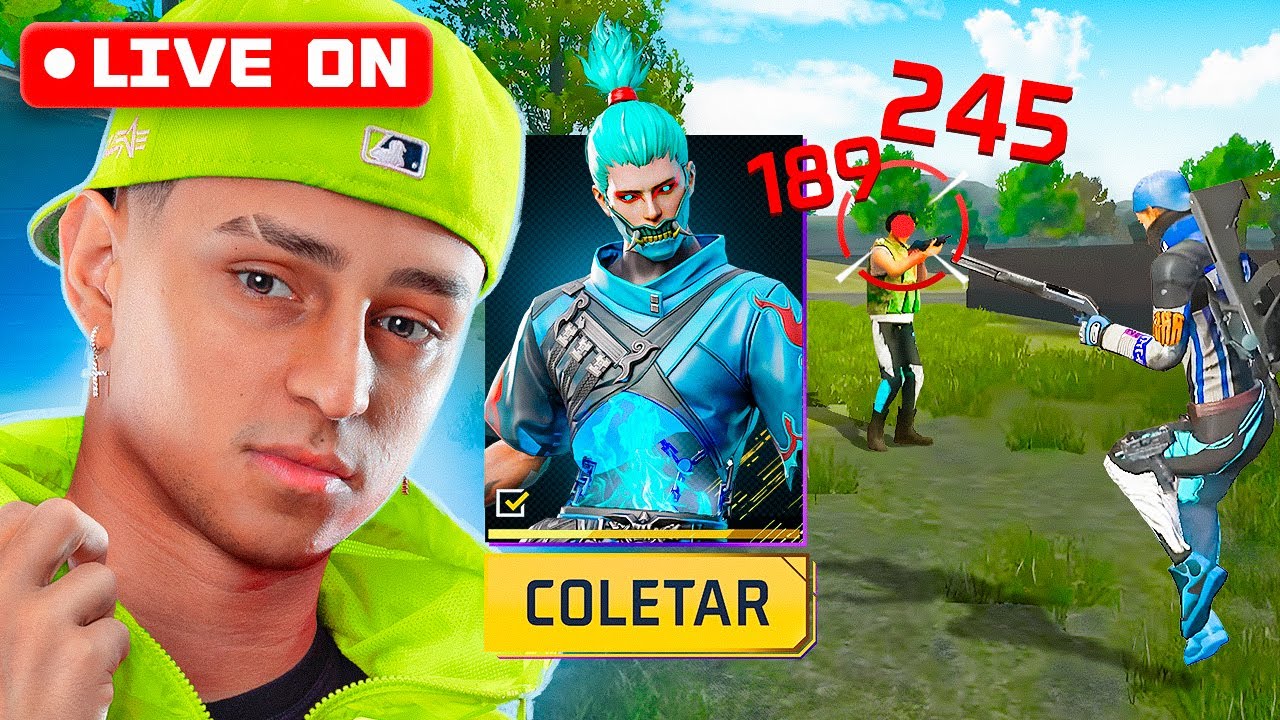 LIVE ON 🔴 DOMINGOOOOU - RUMO AO DESAFIANTE 💜 FREE FIRE AO VIVO 💜 - YouTube