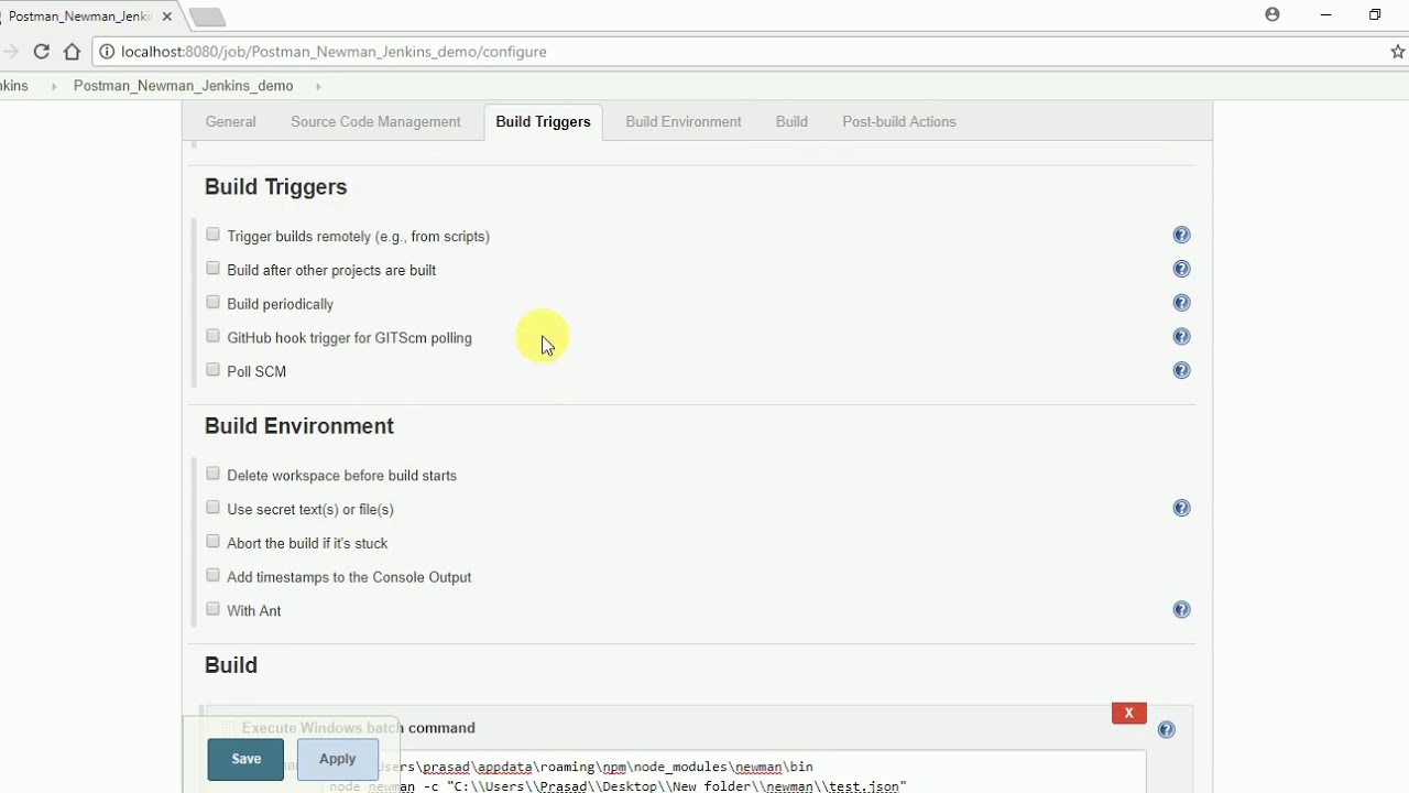 Postman Newman Integration with Jenkins - YouTube
