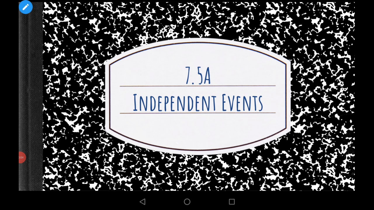 Finite Math 7.5A Independent Events - YouTube