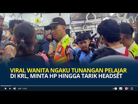 Viral Wanita Bertas Pink Ngaku Tunangan Pelajar Pramuka di KRL, Minta HP hingga Tarik Headset