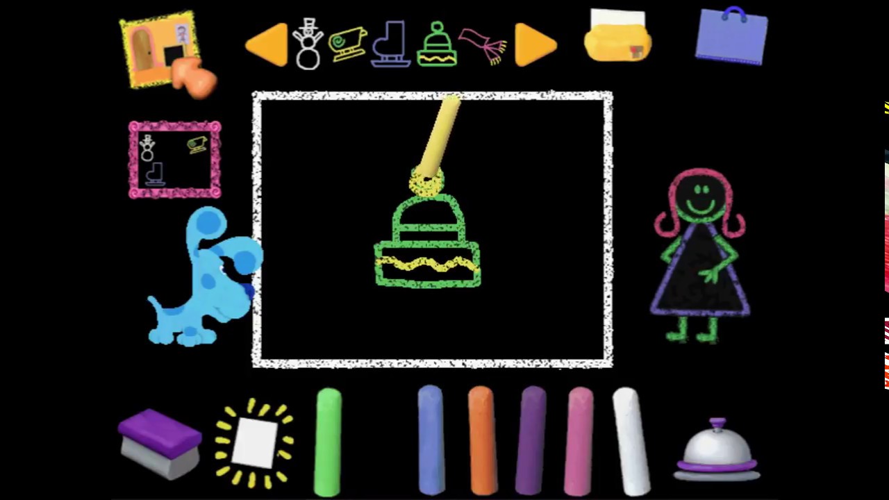 Chalk Art & Storytime | Blue's Art Time Activities (Part 3) - YouTube