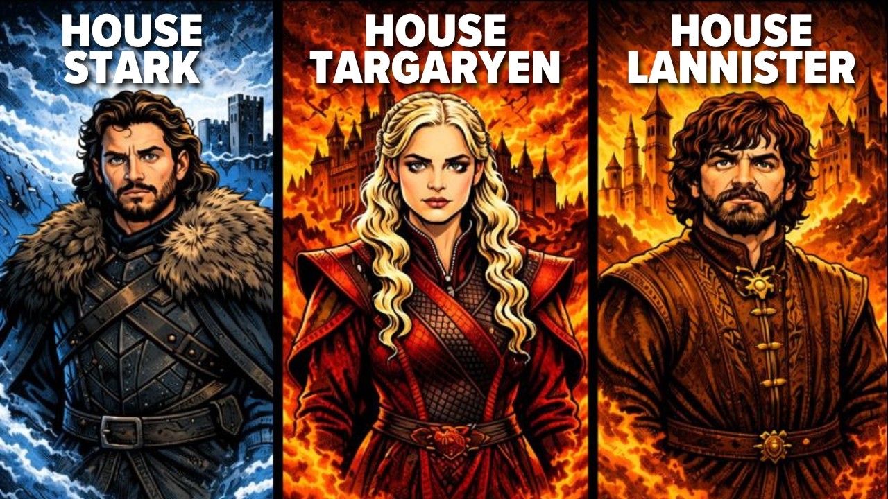 Every Game of Thrones House RANKED & EXPLAINED - YouTube