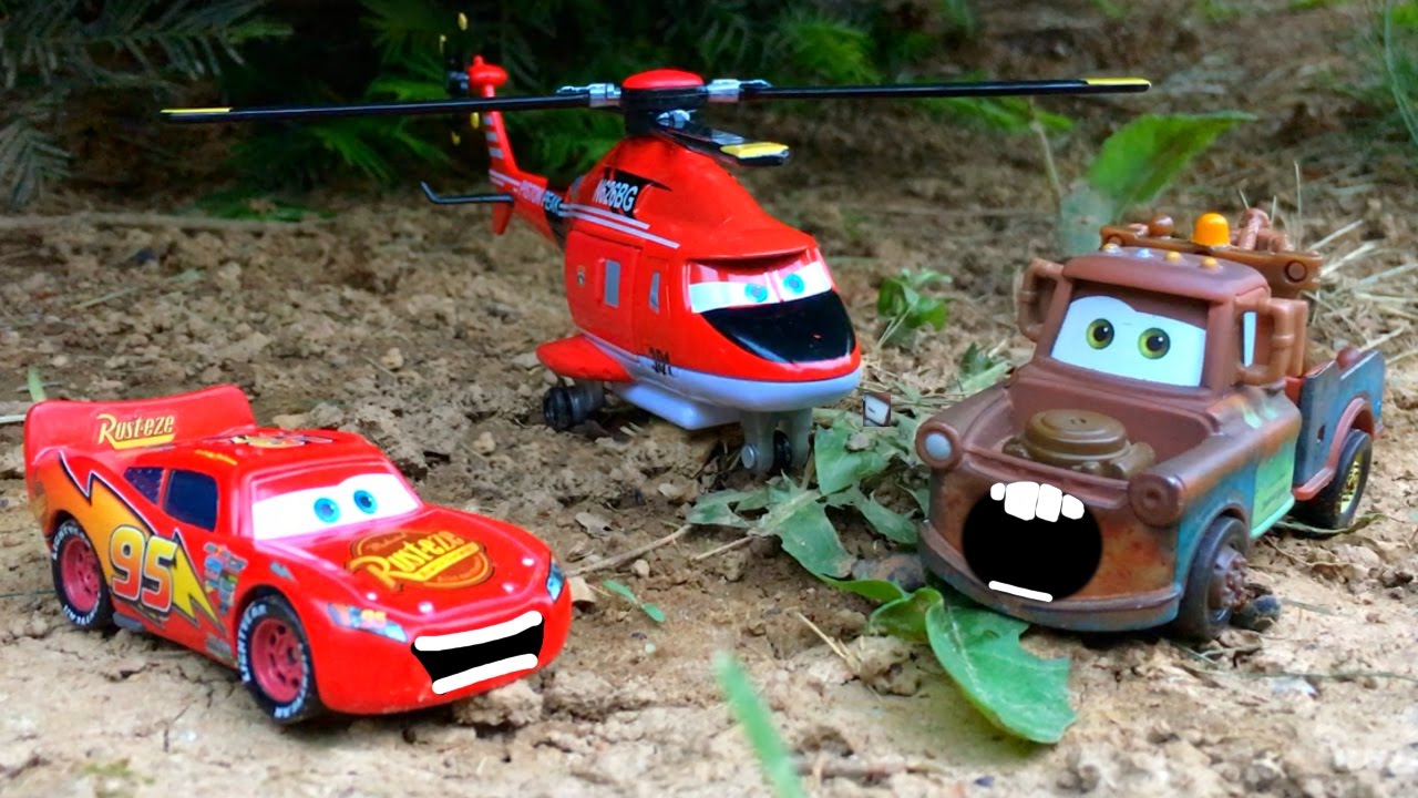New Disney Pixar Cars Ligtning McQueen & Maters First Backward Driving ...