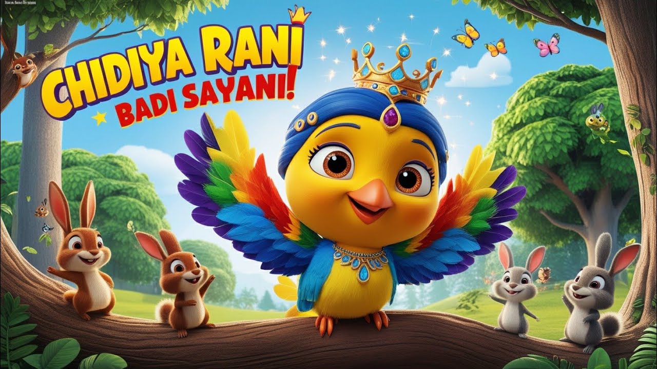 Chidiya Rani Badi Sayani | Hindi Nursery Rhyme for Kids | Must-Watch ...